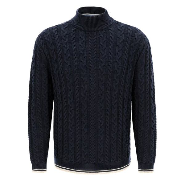 OLYMP Casual Modern Fit Marrow Tengerészkék Kötött Fjord Szövésű Mokkn ...